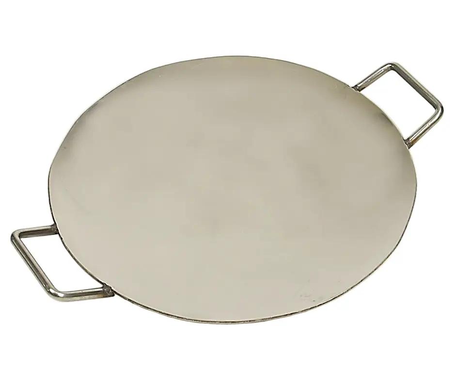 Stainless Steel Tikki Tava Platter 22" with welded handles