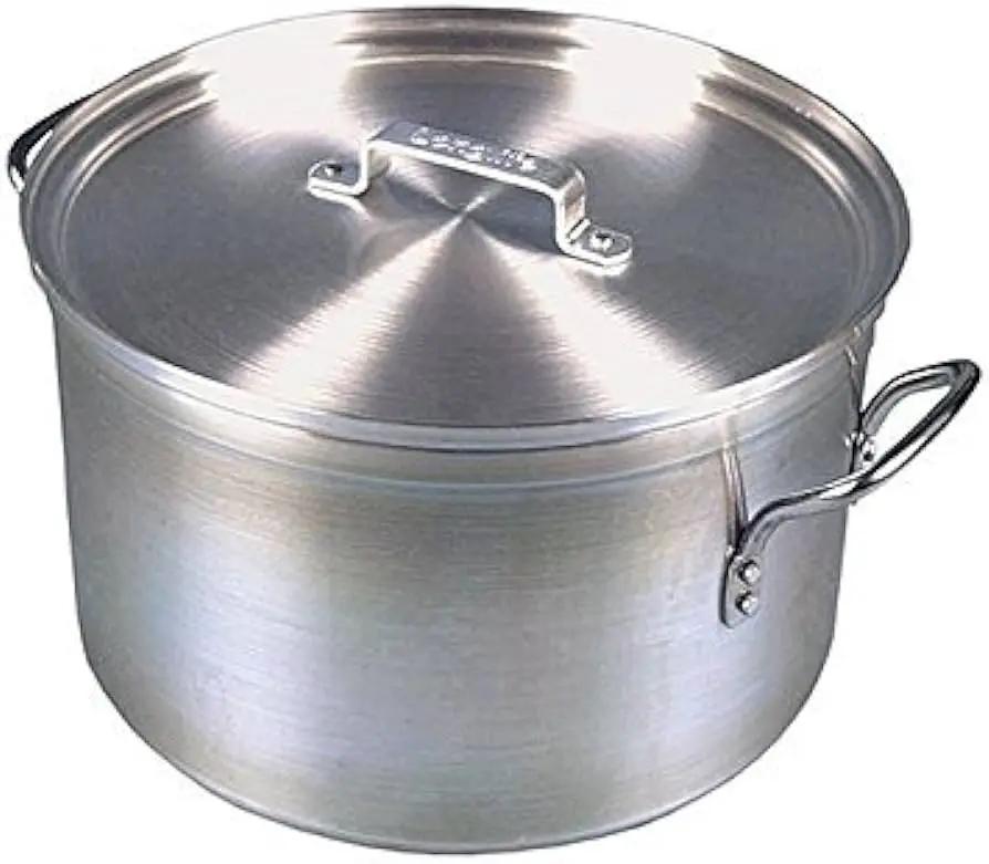 Heavy Duty 8mm Thick Bottom Commercial Aluminum Sauce Pot- 114 Qt.