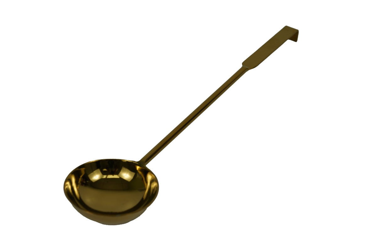 Gold Stainless Steel Buffet Deep Ladle spoon- 15 Inches-3 oz