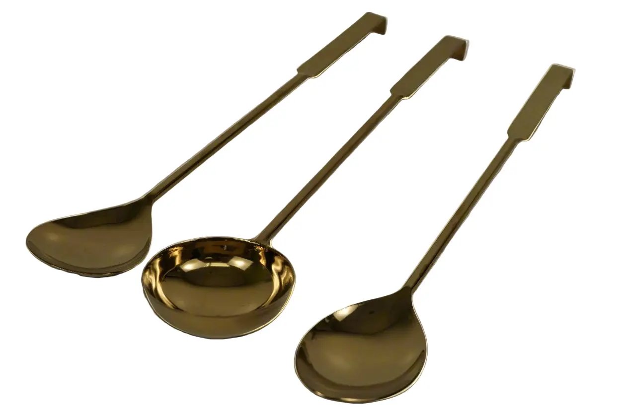 Rose Gold Stainless Steel Buffet ladle Spoon-Oval- 15 Inches