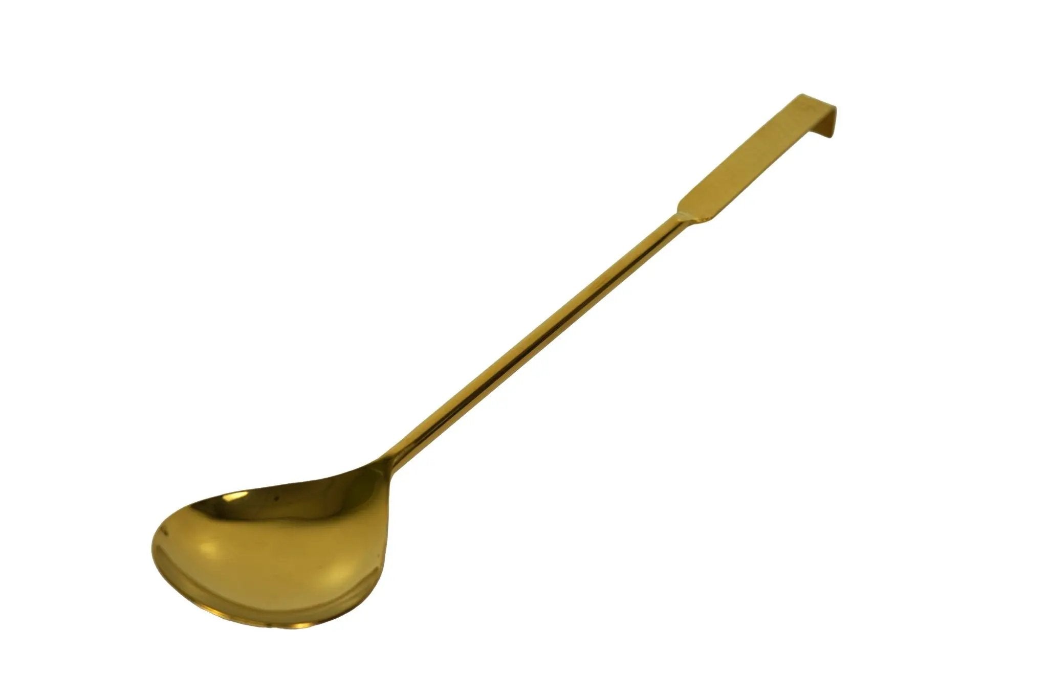 Gold Stainless Steel Buffet ladle round spoon- 15 Inches