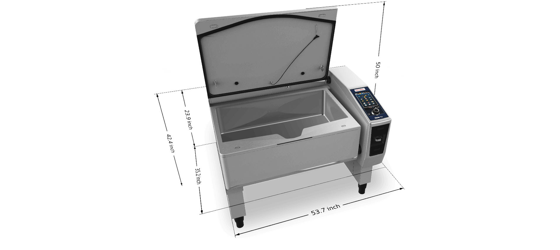 Rational iVario Pro XL - 40 Gallon Electric Tilt Skillet with Base -20