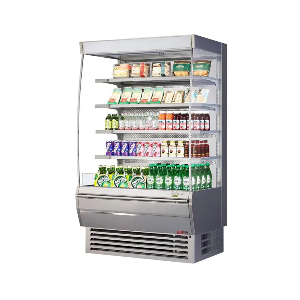 Turbo Air TOM-48DXS-N: 47.6" Vertical Open Air Display Cooler with LED