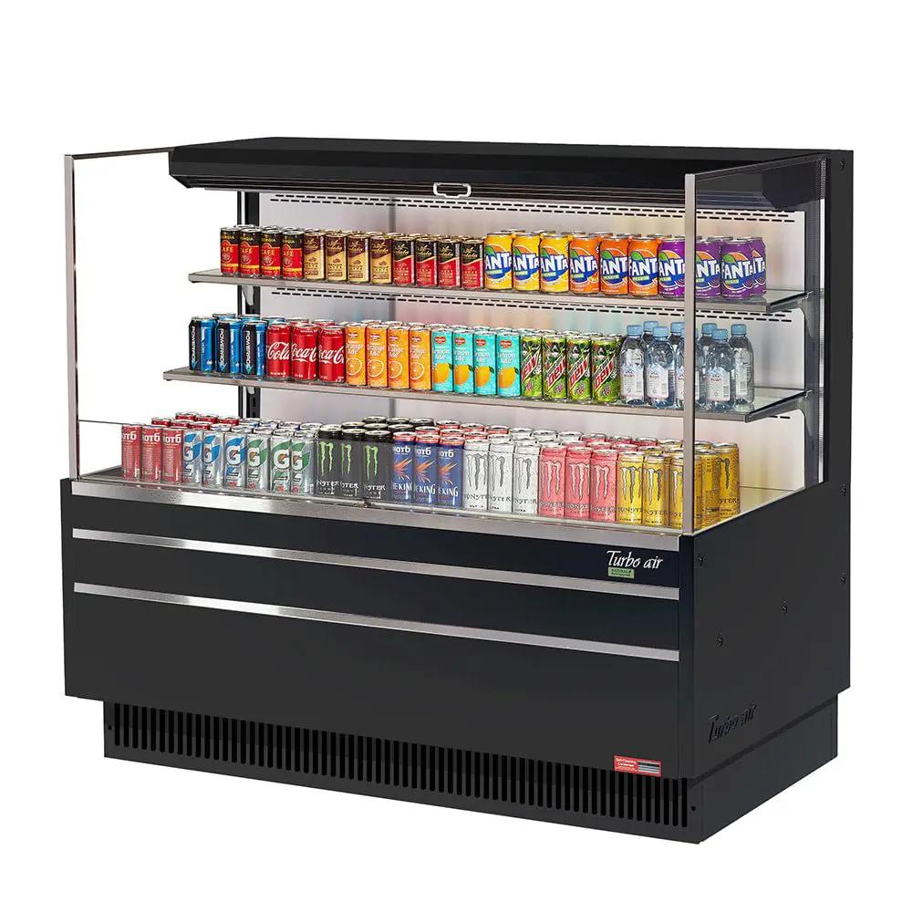 Turbo Air TOM-60L-UF-B-3S-N 58.75" Horizontal Open Air Display Cooler