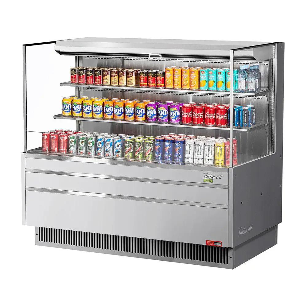 Turbo Air TOM-60L-UF-S-3S-N 58.75" Open Air Display Cooler - 3 Levels