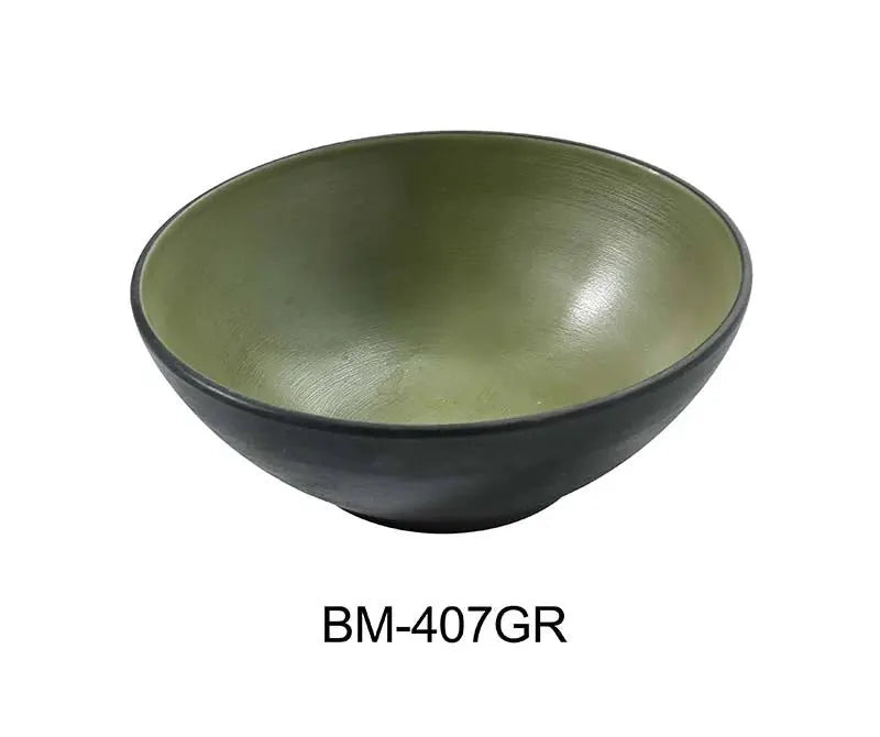 Yanco BM-407GR Green 24oz Cereal/Salad Bowl Melamine, Pack of 24