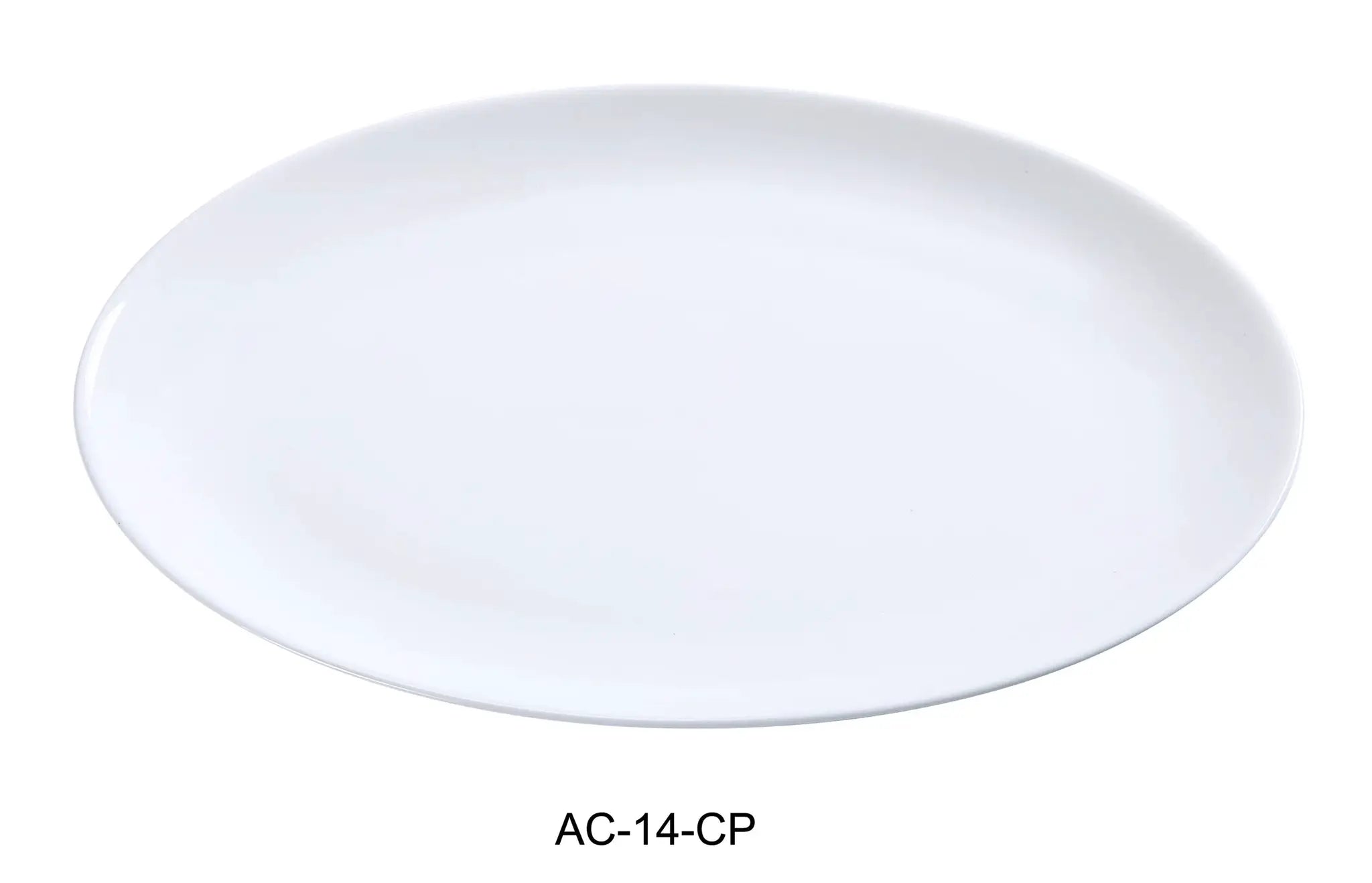 Yanco AC-14-CP ABCO Coupe Platter, 14.25" x 9.5", Super White, 12-Pack