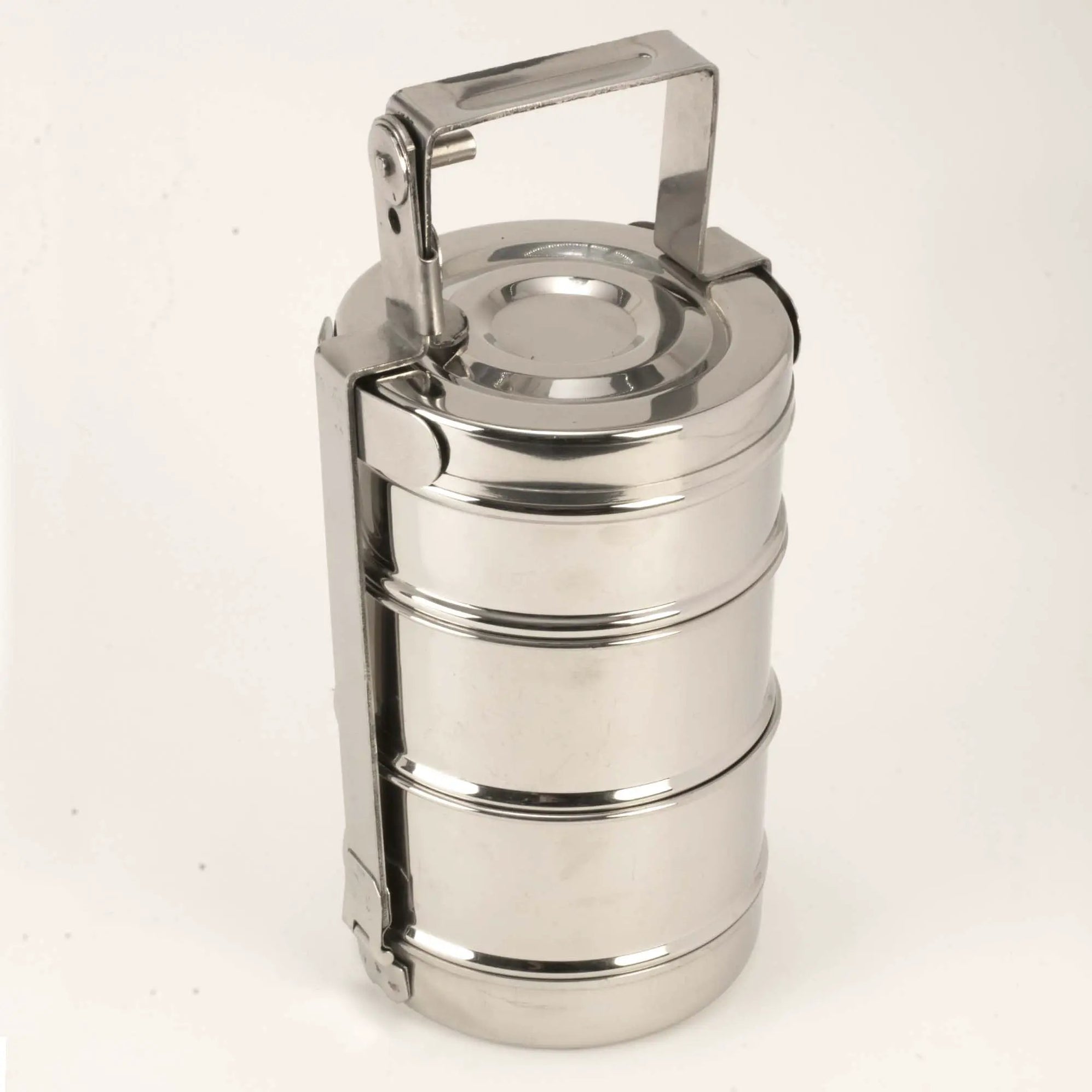 3-Tier Stainless Steel Tiffin Lunch Box - 20 Oz for Indian Meals