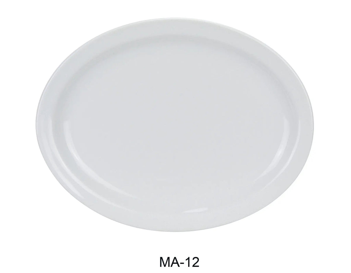 Yanco MA-12 Mayor 10.25″ Narrow Rim Platter, Chinaware, Super White, P ...