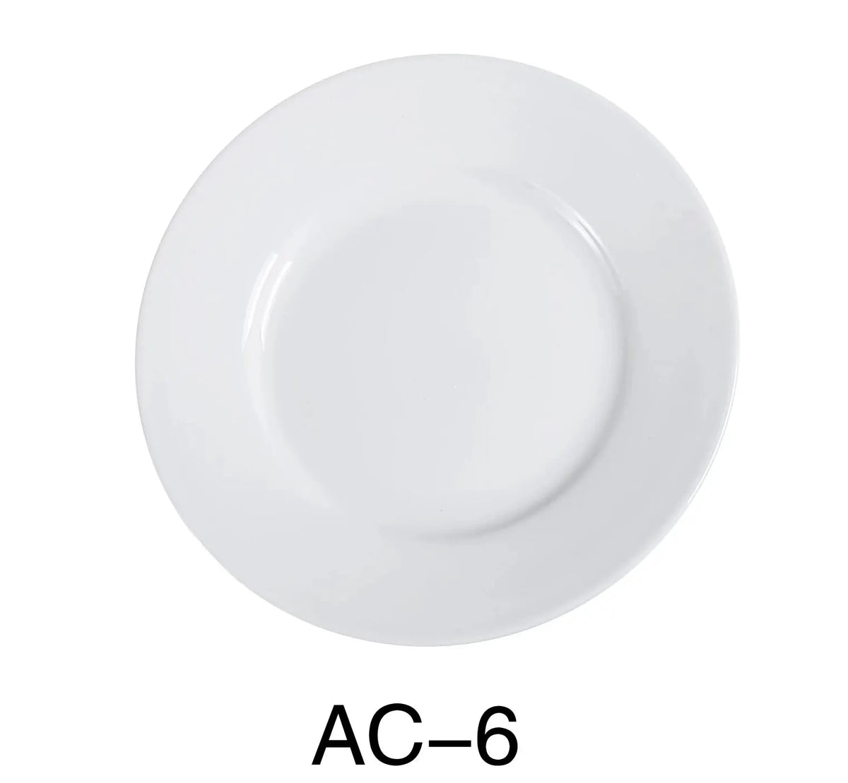 Yanco AC-6 ABCO 6.25" Bread Plate, Super White, 36-Pack