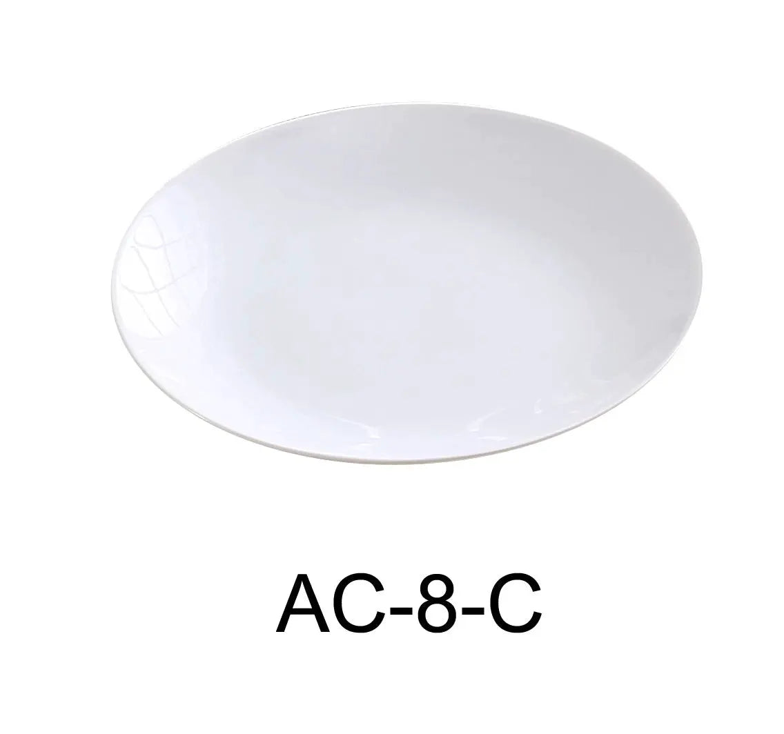 Yanco AC-8-C ABCO 8" Coupe Plate, Super White, 36-Pack